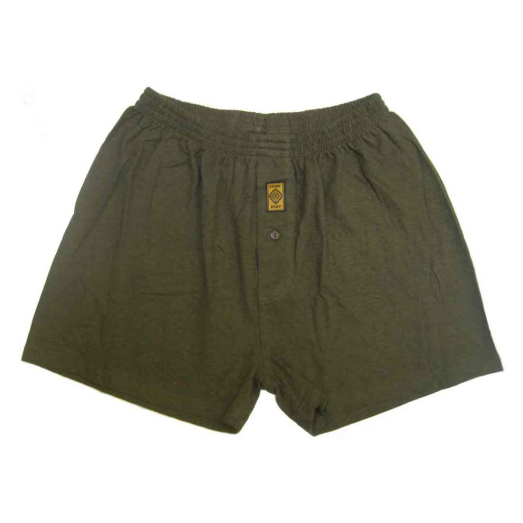 Olive Green Hemp Boxers (Unisex) | Bulk Hemp Warehouse